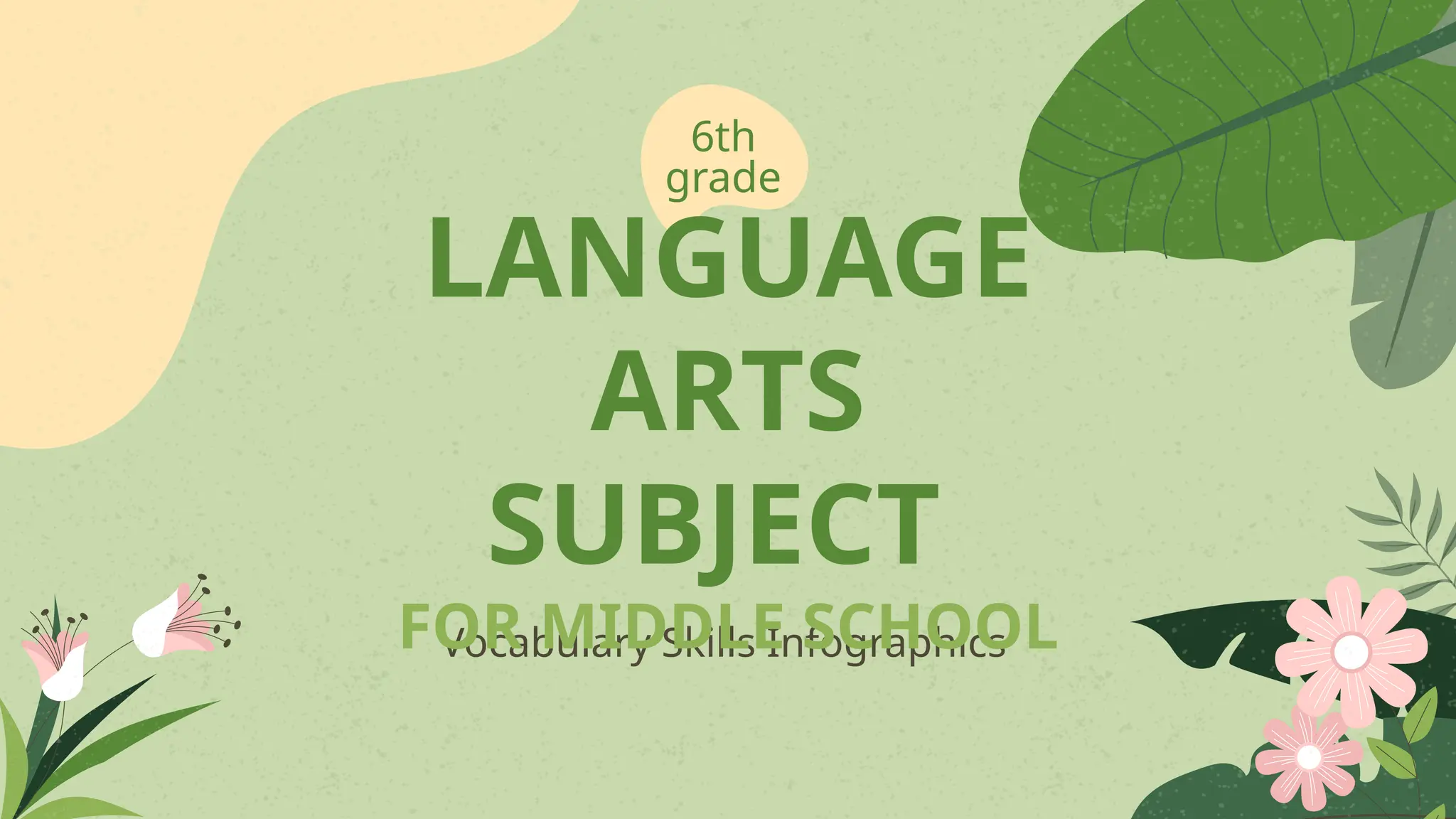 Language Arts Subject for Middle School - 6th Grade_ Vocabulary Skills ...