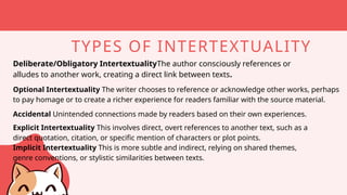 conflict and types of intertextuality creativewriying | PPTX