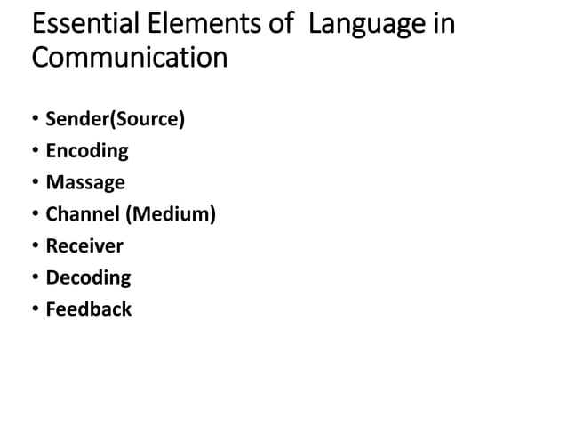 Language as a medium of communication | PPTX