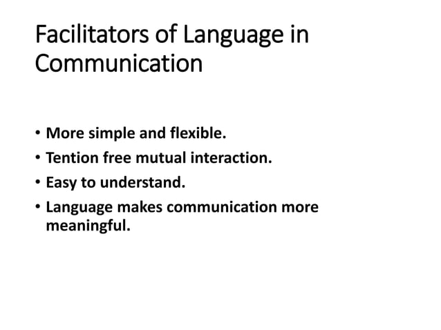 Language As A Medium Of Communication 