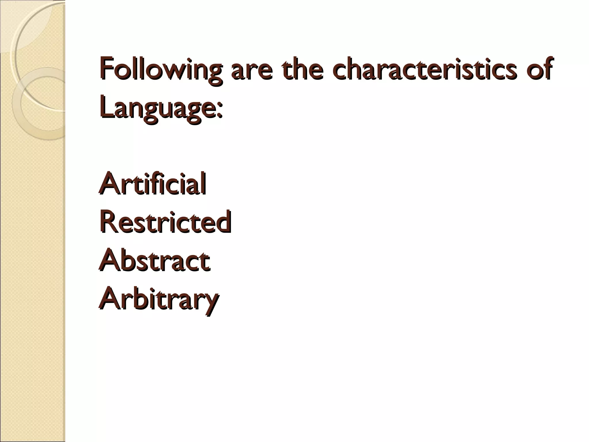 Language as a tool of communication | PPT