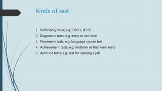 Language assessment | PPT