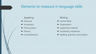 Language assessment | PPT
