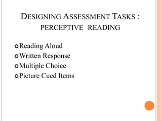 Language Assessment - Assessing Reading by EFL Learning | PPT