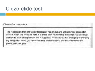 Language Assessment - Assessing Reading Full Description with Picture ...