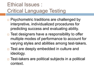 Language Assessment - Standards-Based Assessment by EFL Learners | PPTX