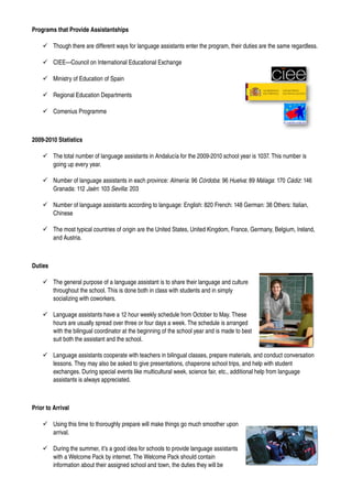 Language Assistants in bilingual schools | PDF