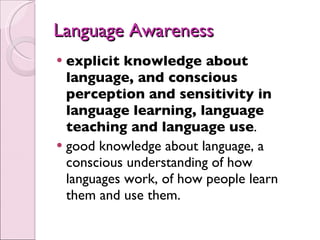 Language awareness | PPT