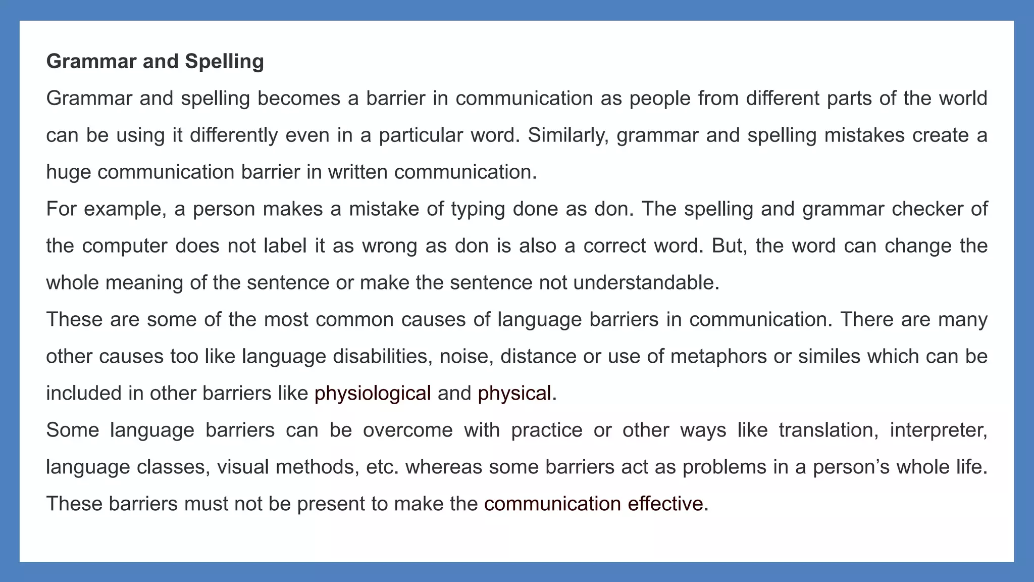 Language barriers | PPTX