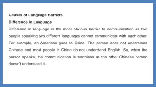Language barriers | PPTX