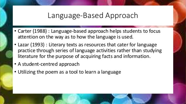 Language Based Apporach