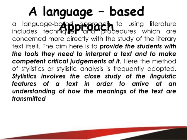 Language based approach | PPTX | Education
