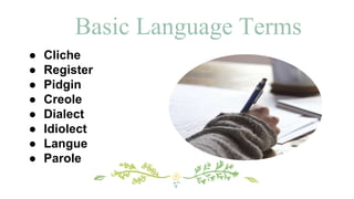 Language basic concepts, theories and pedagogy | PPTX