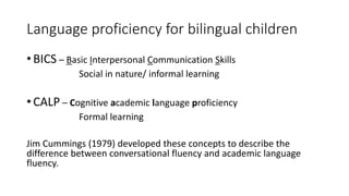 Language bics calp | PPT