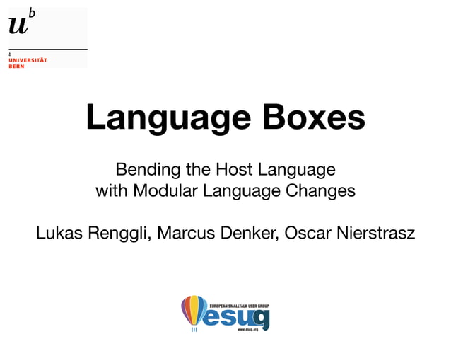 Language Boxes — Bending the Host Language with Modular Language ...