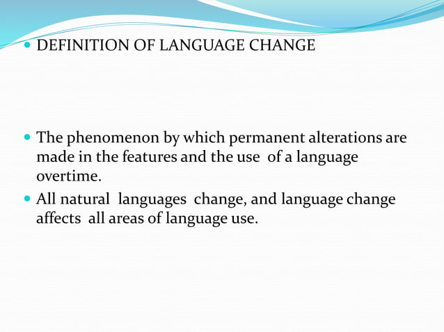 Language change | PPT