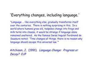 Language change | PPT