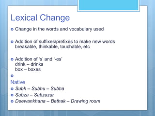 Language change | PPTX