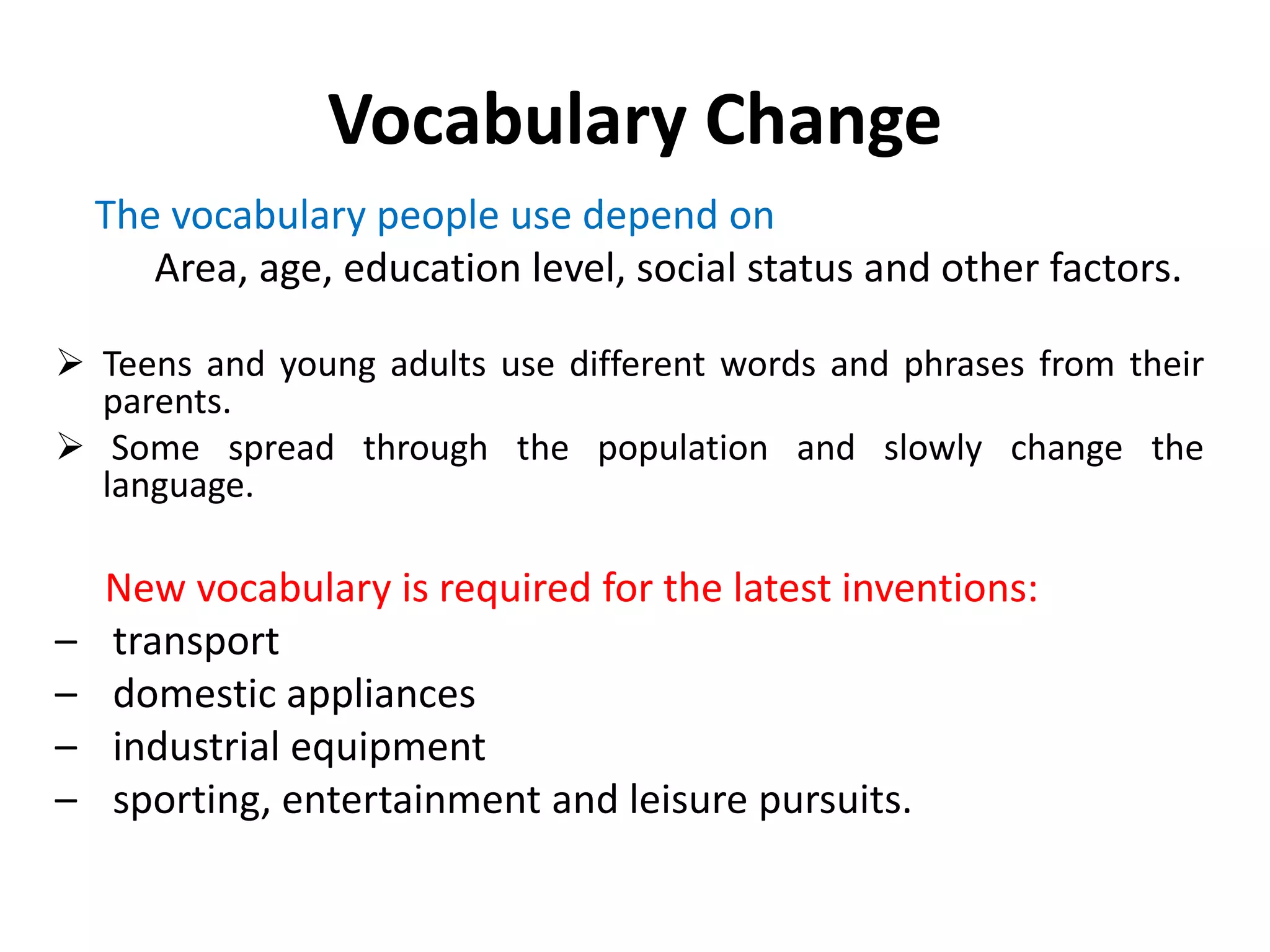 Language change ) | PPTX