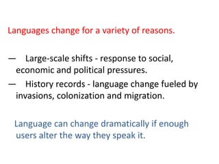 Language change ) | PPTX