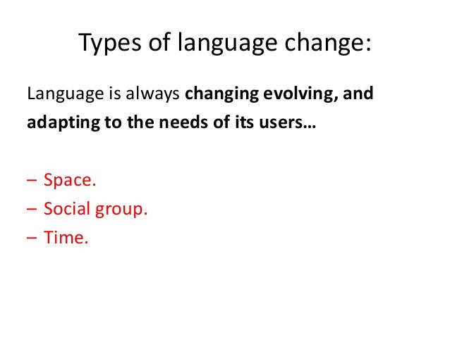 Language change )