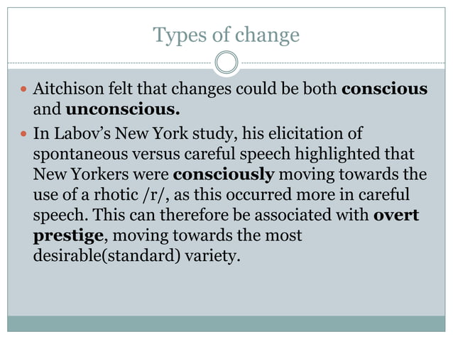 Language change theories | PPTX