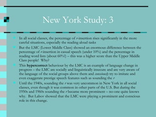 Language Change Part 2: Labov Studies | PPT