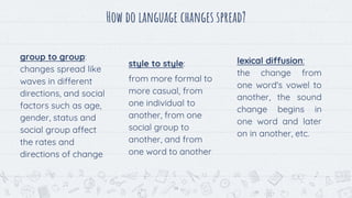 Language Changes, Shift, and Death | PDF