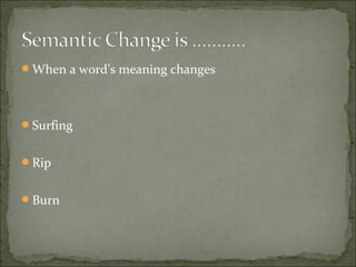 Language Change Terminology Revision | PPT