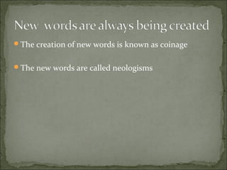 Language Change Terminology Revision | PPT