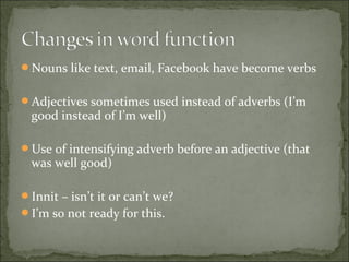 Language Change Terminology Revision | PPT
