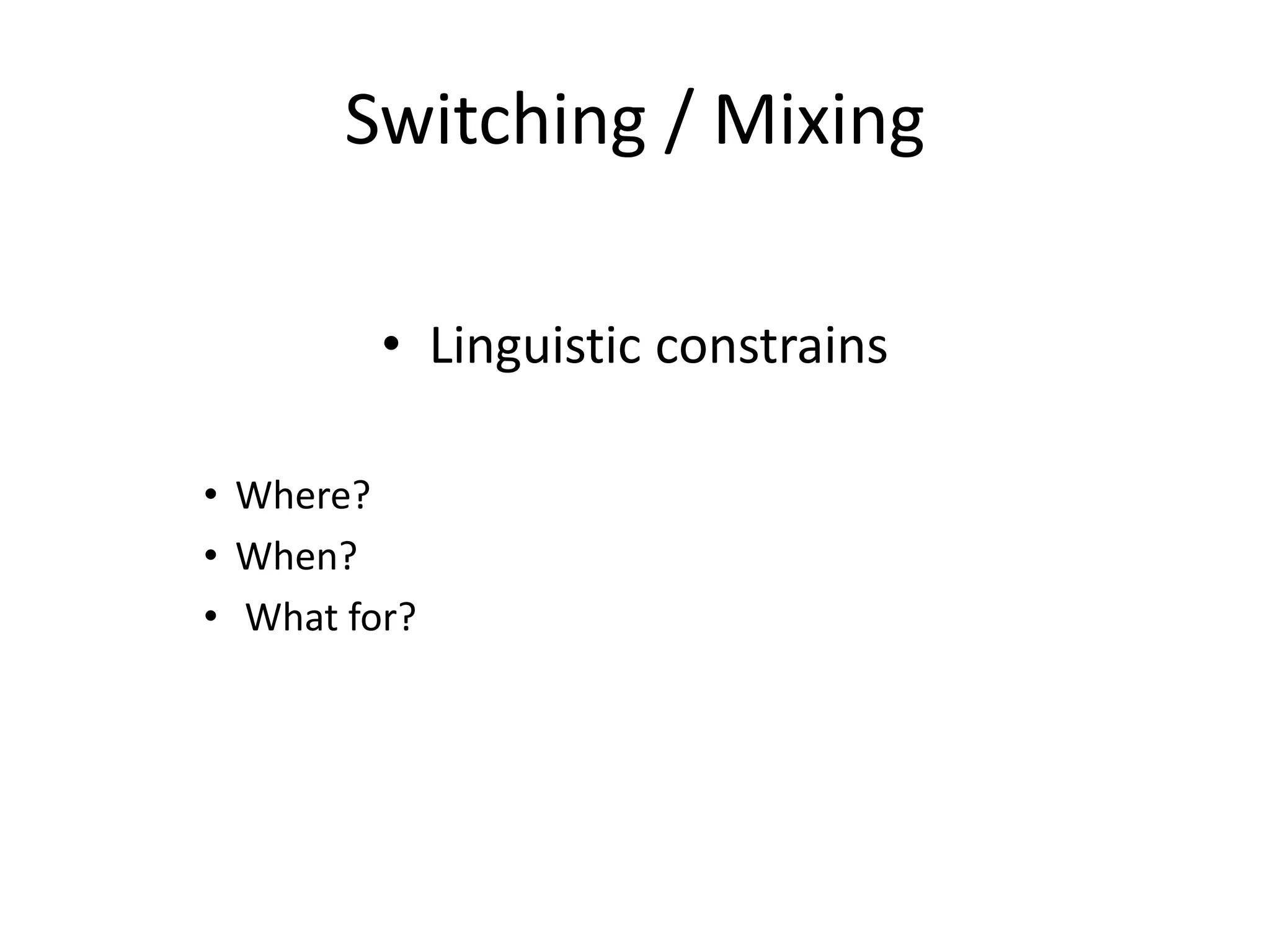 Language choice in multilingual communities | PPTX