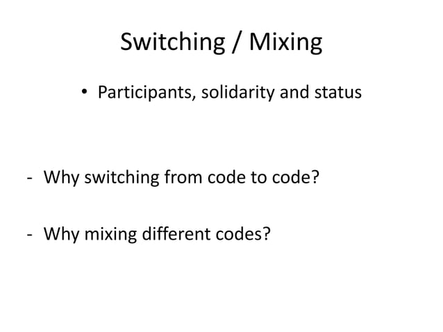 Language choice in multilingual communities | PPTX | Programming ...