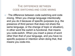 Sociolinguistics - Chapter Two - Language choice in multilingual ...