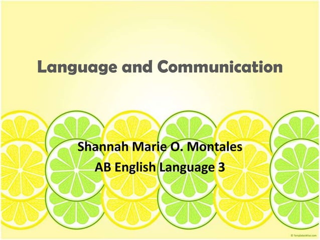 Language & Communication | PPTX