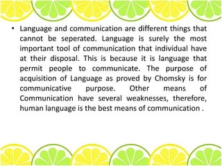 Language & Communication | PPTX