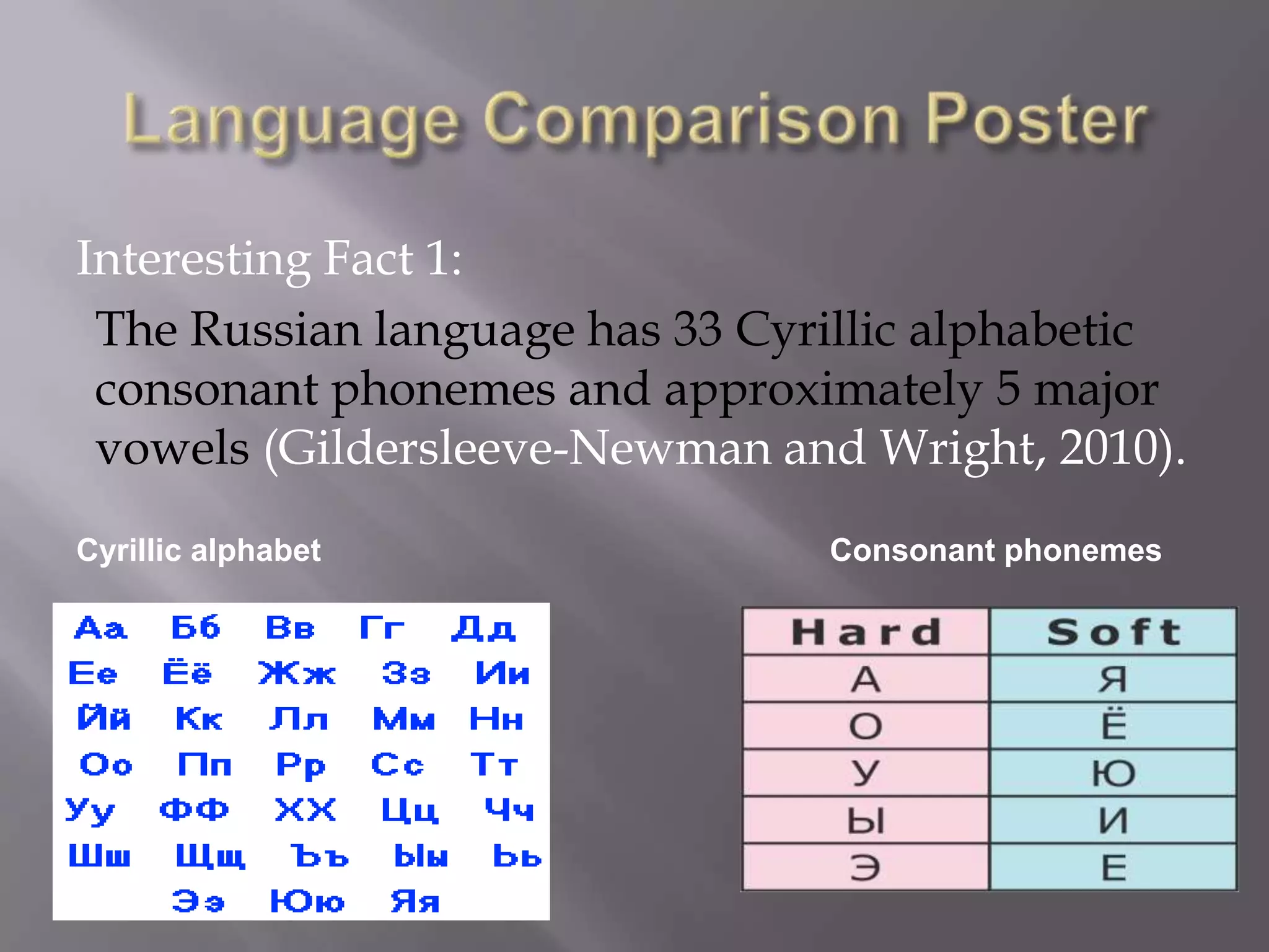Language comparison poster | PPT