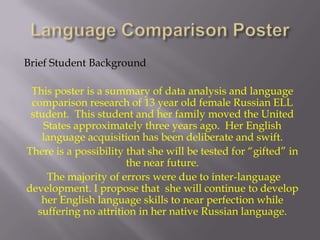 Language comparison poster | PPT