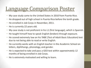 Language Comparison Poster | PPTX