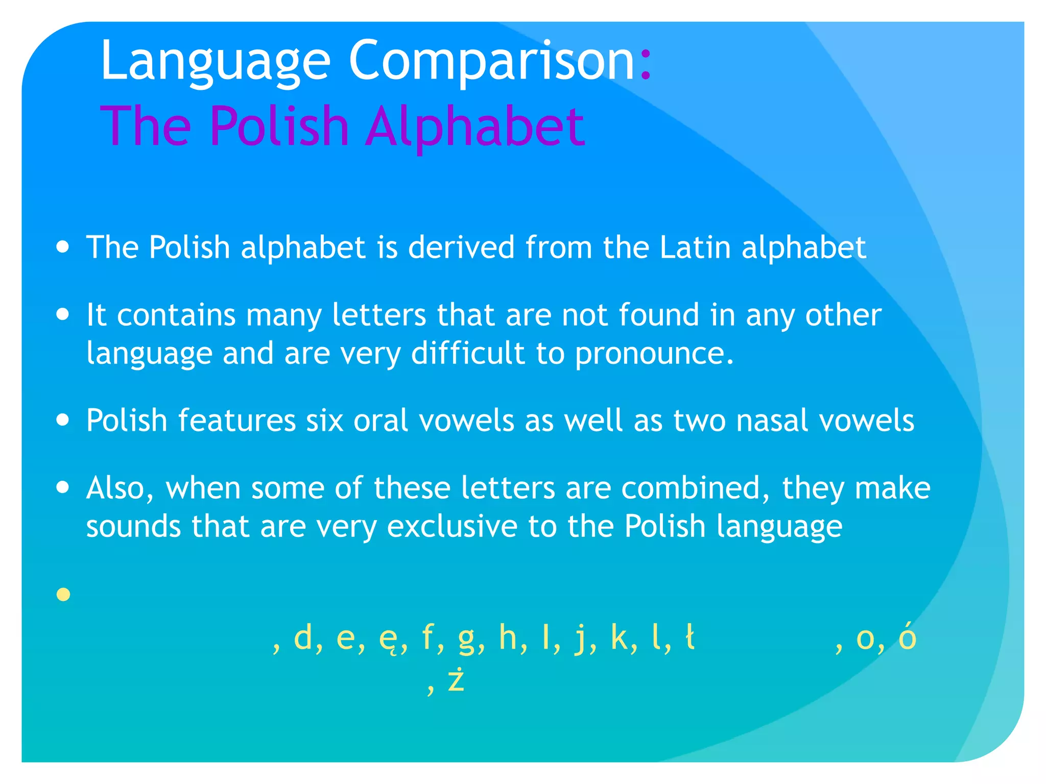Language Comparison Poster | PPT