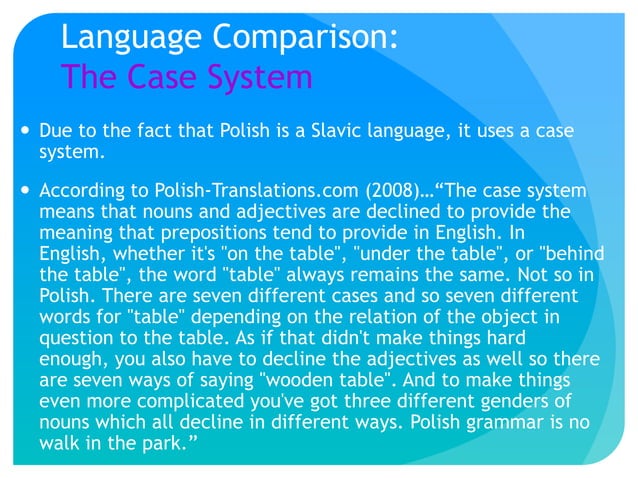 Language Comparison Poster | PPT