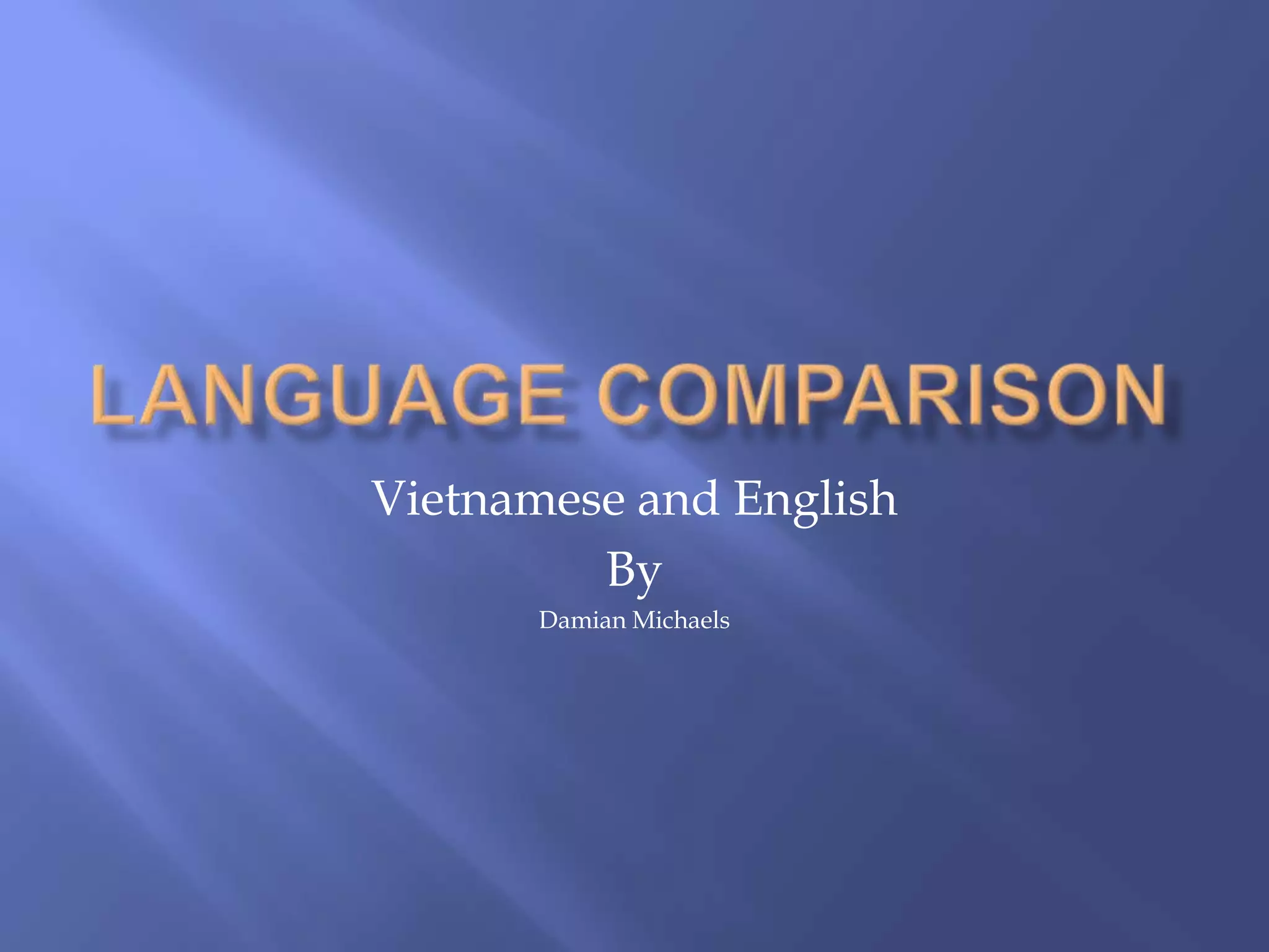 Language comparison powerpoint | PPT