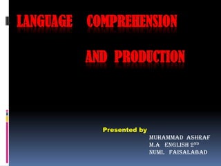 Language comprehension & production converted | PDF