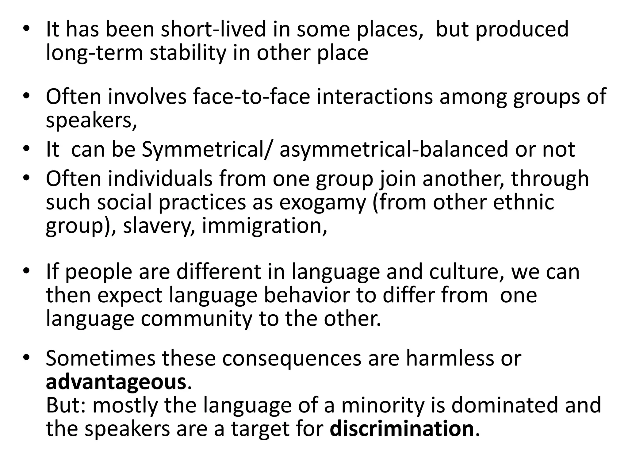 Language Contact:aspects and Its Results | PPTX