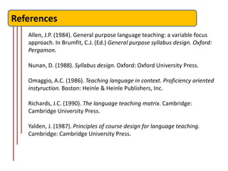 Language course design | PPTX