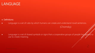 Language, Culture and Thought | PPTX