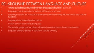 Language, Culture and Thought | PPTX