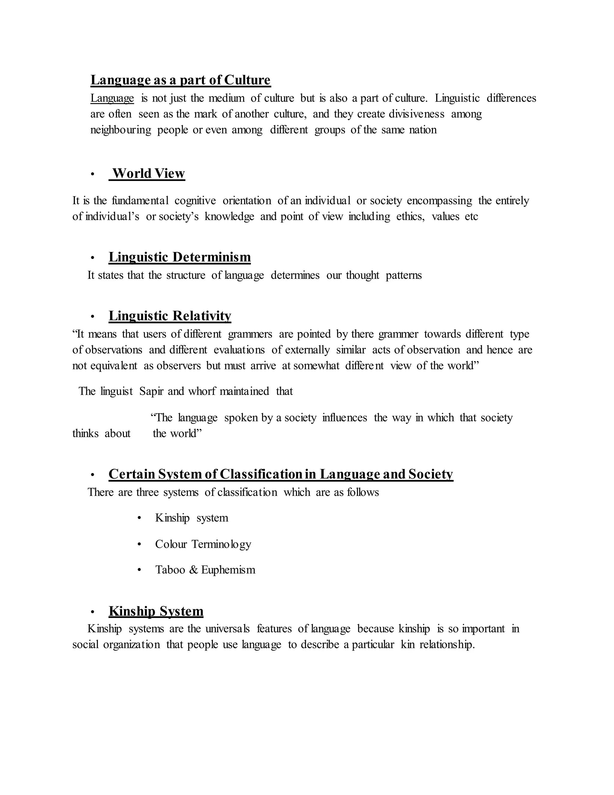 Language culture and world view (Long one) | DOCX