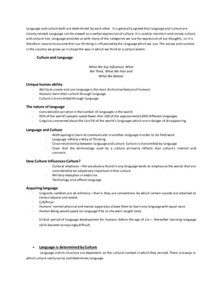Language culture and world view | DOCX