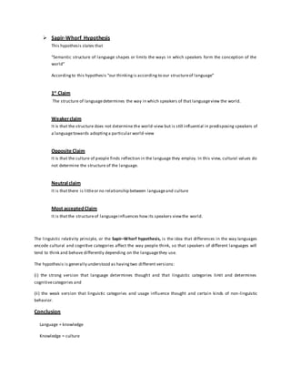 Language culture and world view | DOCX